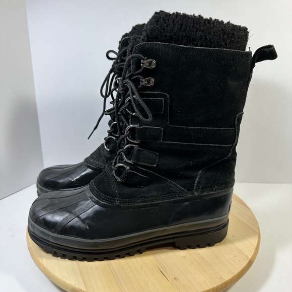 Lands' End | Shoes | Lands End Mens Thermolite Snow Boot Black Lace Up ...